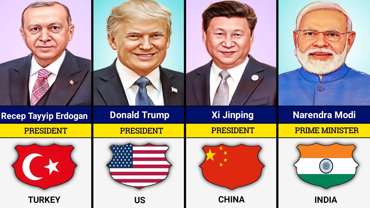 Famous Countries And Their Leaders Name - YouTube