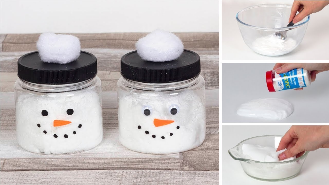 How to make Snowman Slime - YouTube
