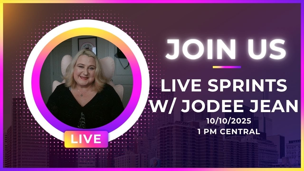 PREPTOBER DAY 10 - FRIDAY LIVESTREAM - 1-3 PM Live Sprints with Jodee ...