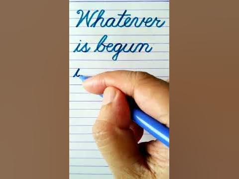 Benjamin Franklin Quote | English Cursive Handwriting | Learn How To ...