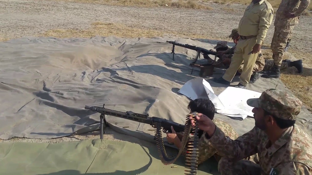 Pak Army - Light Machine Gun (LMG) MG1A3 Rapid fire - YouTube