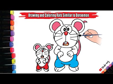Drawing and Coloring Rats Similar to Doraemon - DORAEMON DRAWING, How ...
