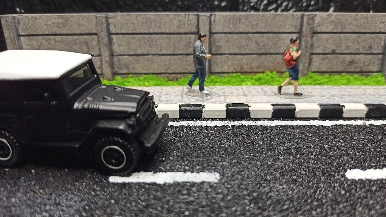 Tutorial Making Basic Street Diorama For Diecast 1/64 - YouTube