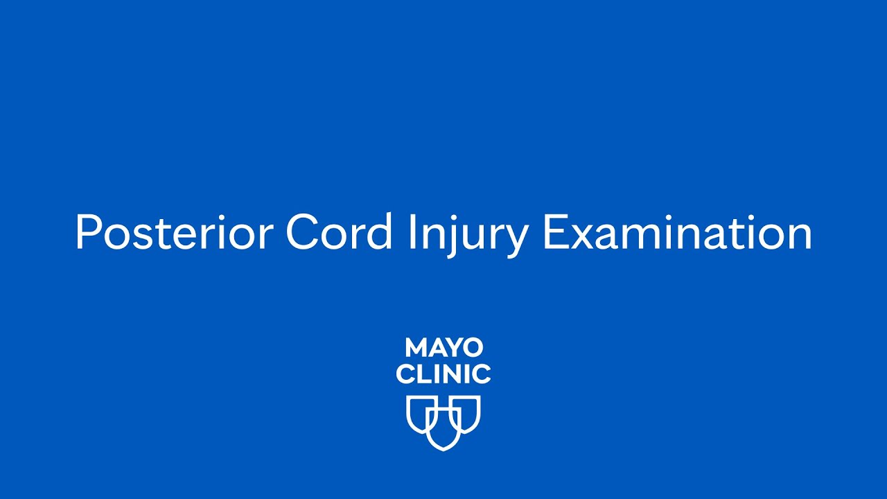 Posterior Cord Injury Examination - YouTube