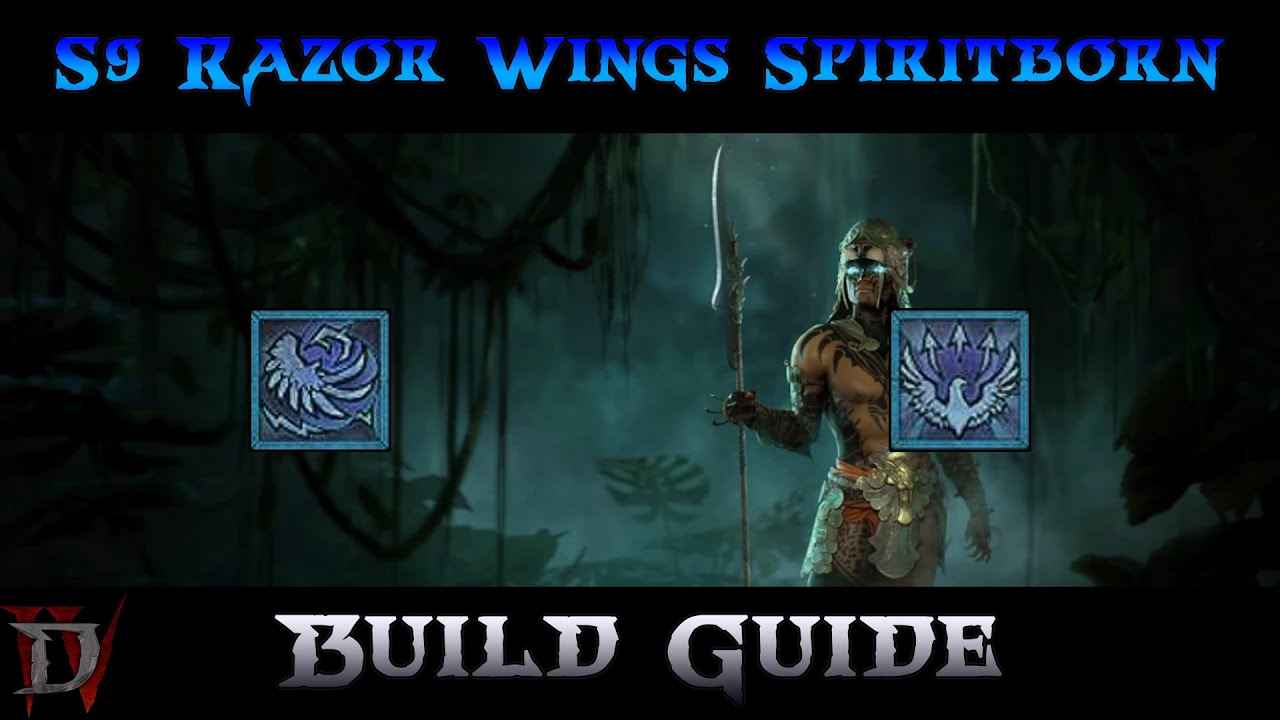 (D4) Razor Wings Spiritborn - Season 9 Build - YouTube
