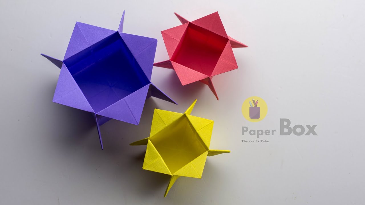 How To Make A Paper Box | Paper Craft | DIY - YouTube