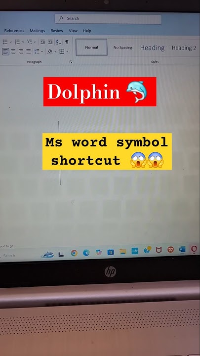 Dolphin 🐬 symbol in ms word #dolphin - YouTube