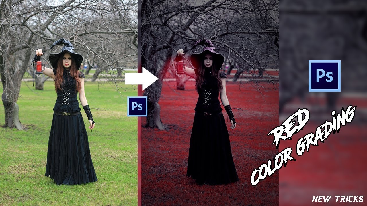 Red Theme Color Grading Effect In Adobe Photoshop cc*New Tricks*|Ehsan ...