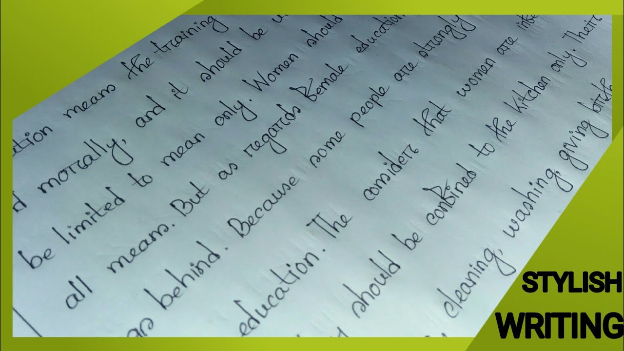 How to make handwriting beautiful | Beautiful and stylish handwriting ...