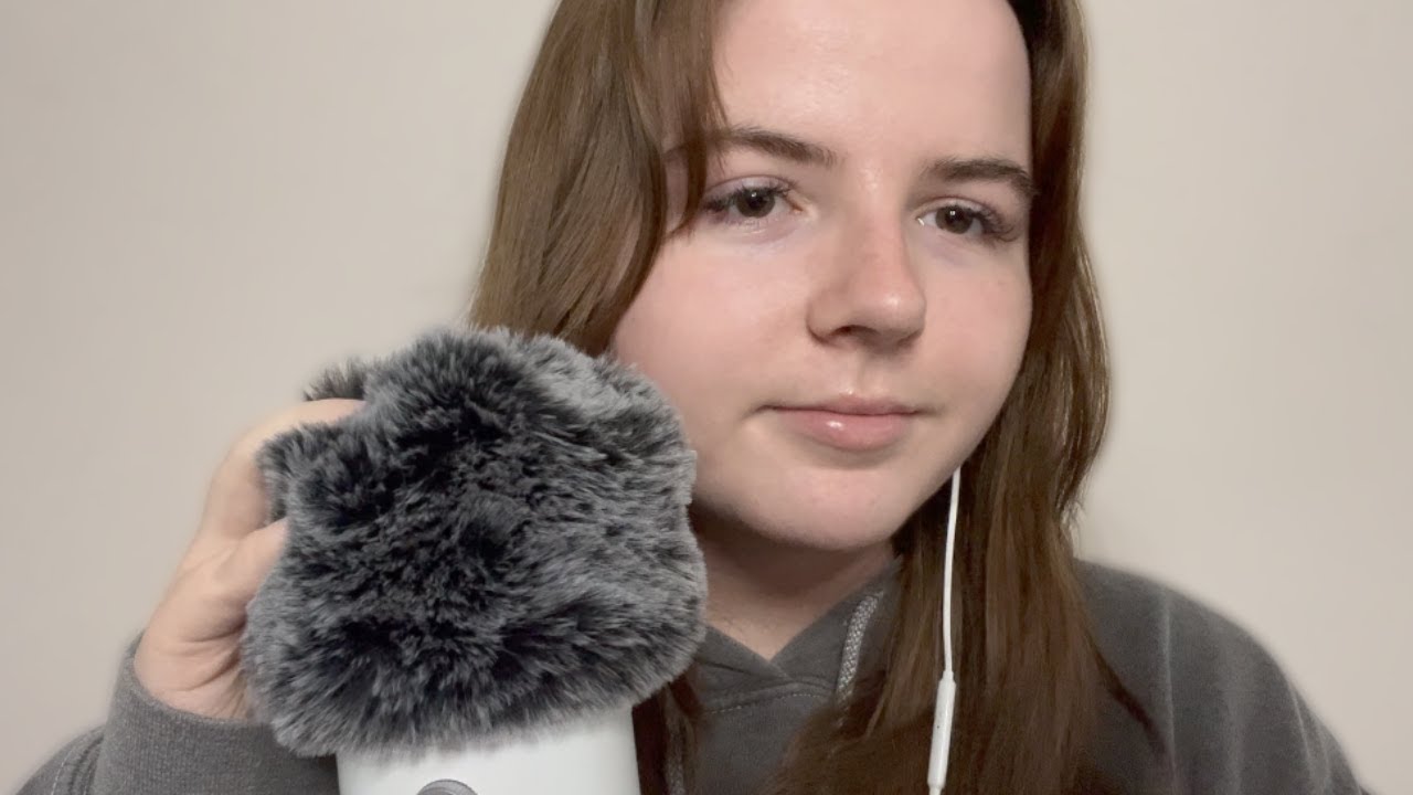 asmr head massage | rambling, whispering, mic scratching, fluffy mic ...