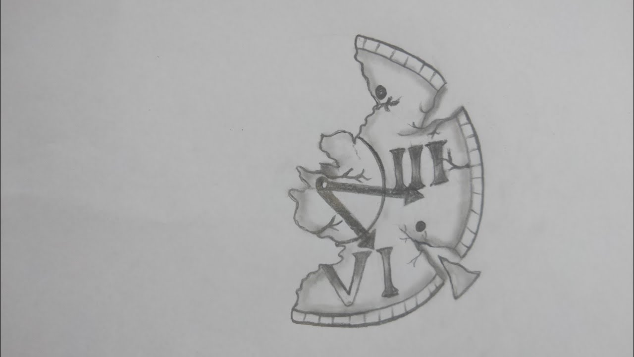 how to draw a clock/easy drawing/sketching/ayman's arts/step by step ...