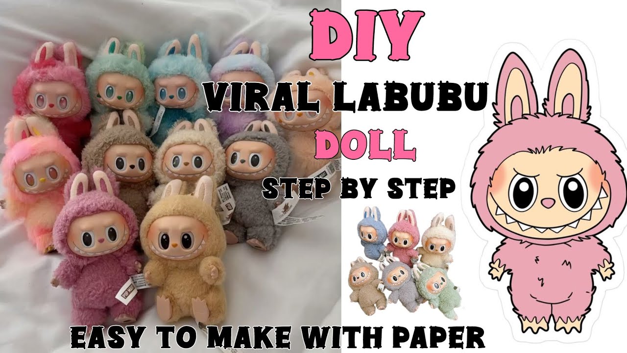 Diy Labubu paper doll|how to make labubu doll with paper squishy|how to ...