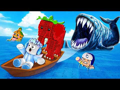 AKU DAN MOCIL CURI BRAINROT DARI IKAN HIU MEGALODON DI TENGAH LAUT ROBLOX!!