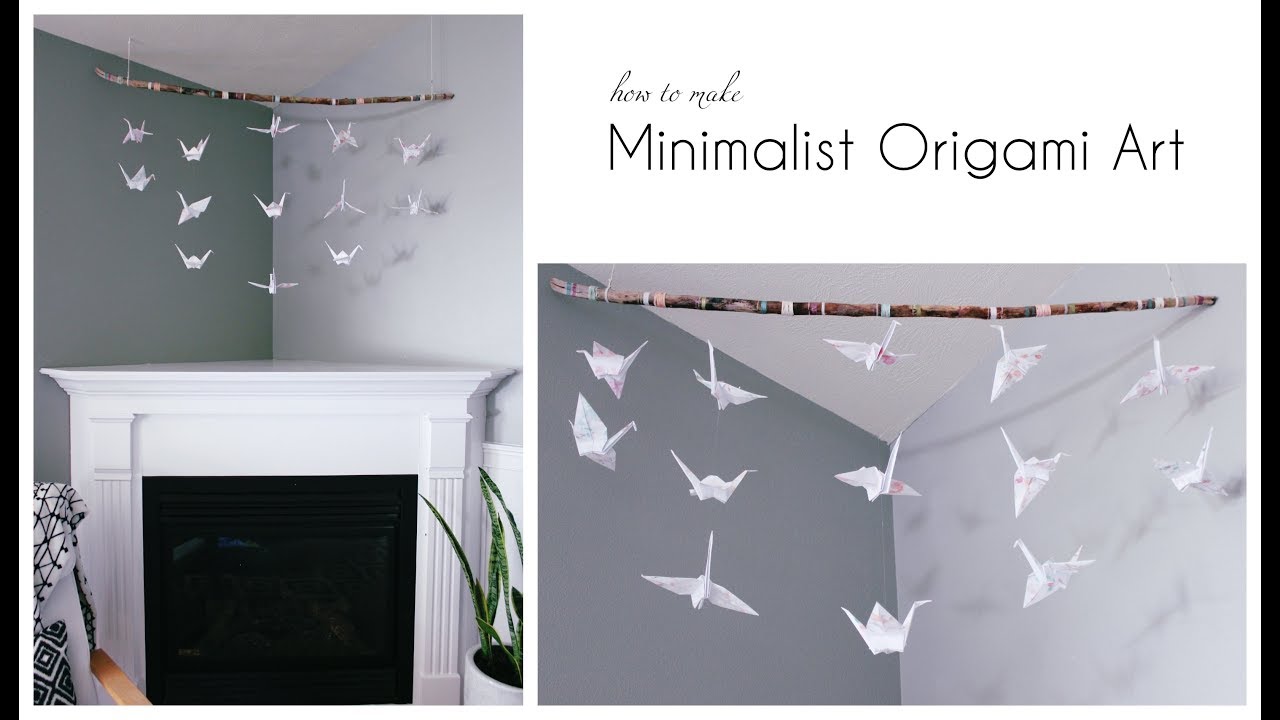 How To Make A Minimalist Origami Art Hanging - YouTube