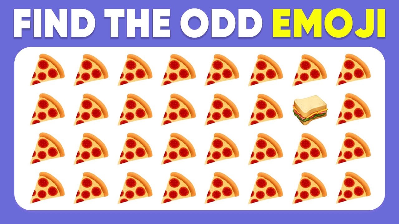 Find The Odd Emoji Out - Food Edition! 🍔🍕 Food Emoji Quiz | Easy ...