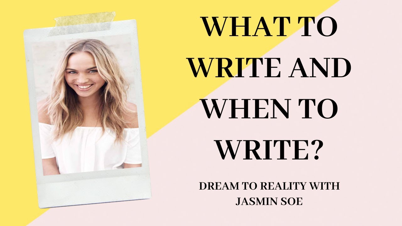 What to write and when to write? - YouTube