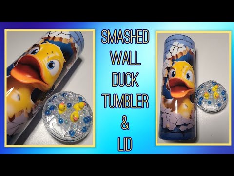 Duck Bursting From a Smashed Brick Wall Tumbler with Lid - YouTube