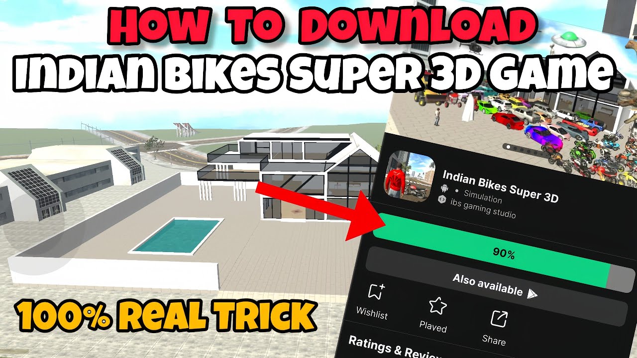 HOW TO DOWNLOAD INDIAN BIKES SUPER 3D / CLIMB THE MOON 3D GAME / 100% ...