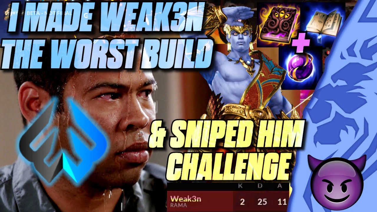 I MADE @Weak3n THE WORST BUILD & I SNIPED HIM CHALLENGE! 😈😈 - YouTube