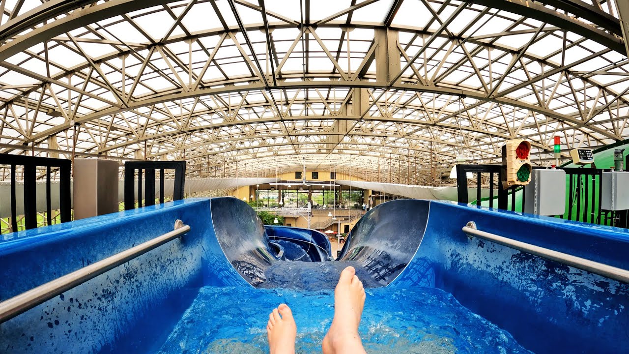 Blue Tube Water Slide | PumpHouse Indoor Water Park Jay Peak - YouTube