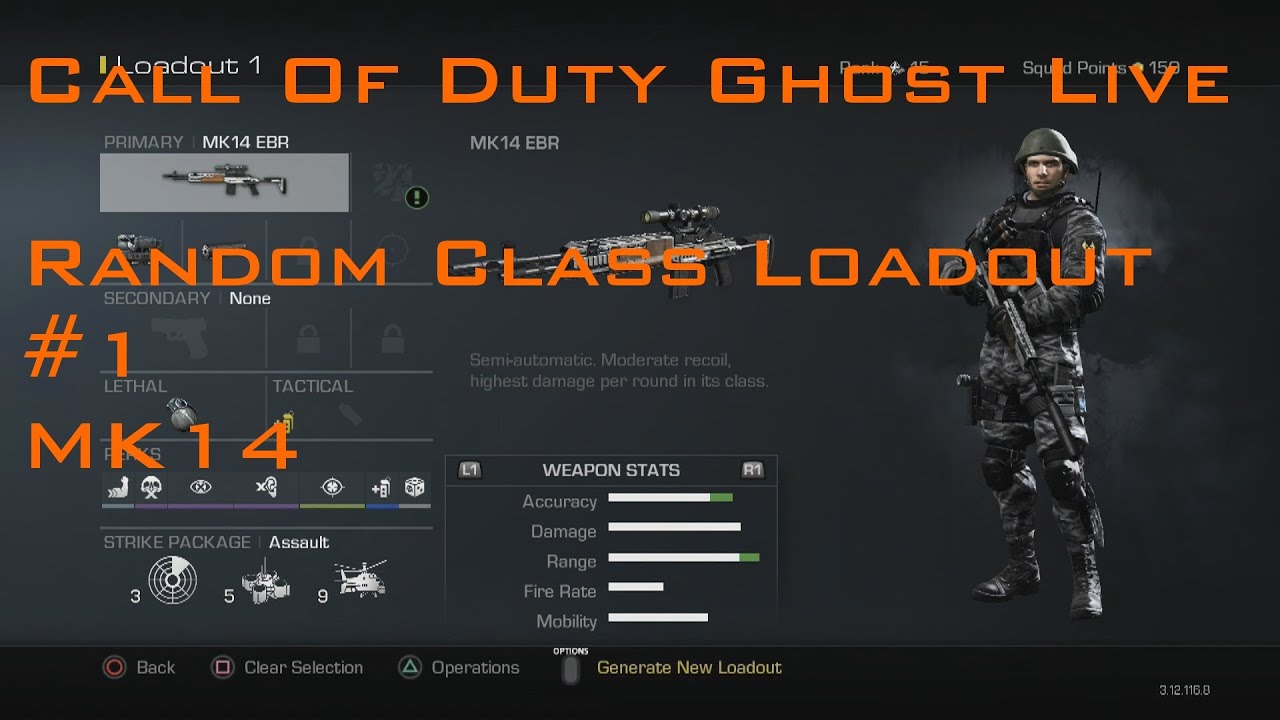 Random Class Loadout #1(Cod Ghost Live Commentary) - YouTube