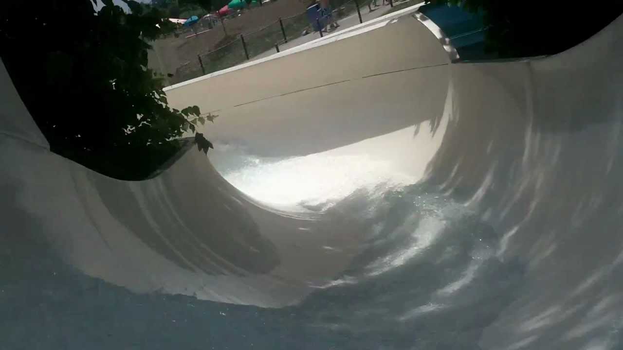 Kings Island - Thunder Falls - Green Water Slide - YouTube