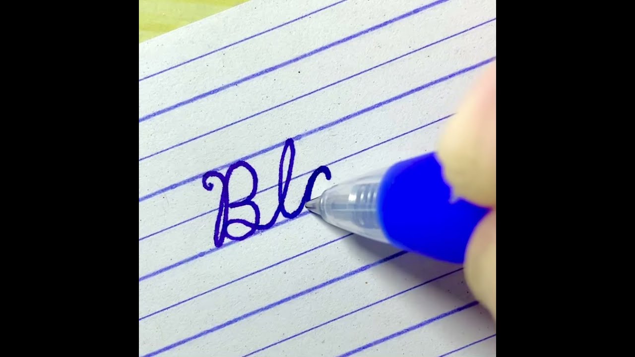 Black - Word in cursive writing | How to write English cursive writing ...