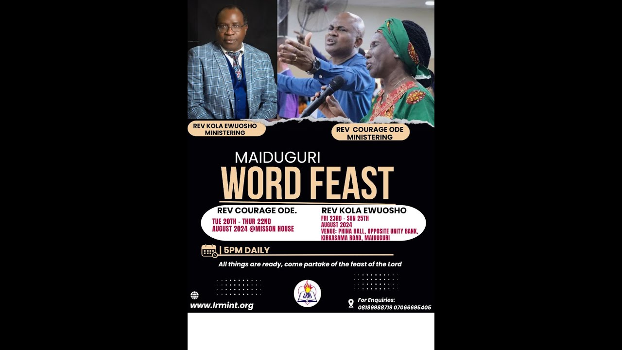 Maiduguri Word Feast 2024 - DAY 2 with PASTOR COURAGE ODE - YouTube