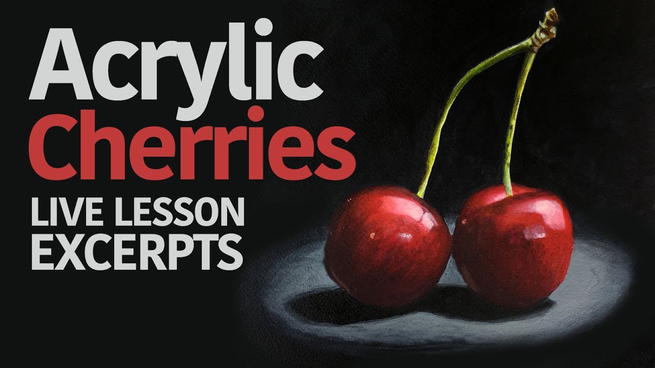 Acrylic Painting Tutorial - Cherries Sketch - YouTube