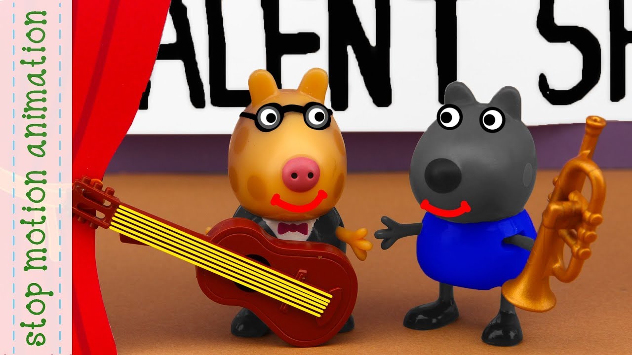 Talent show Peppa Pig toys stop motion animation in english - YouTube