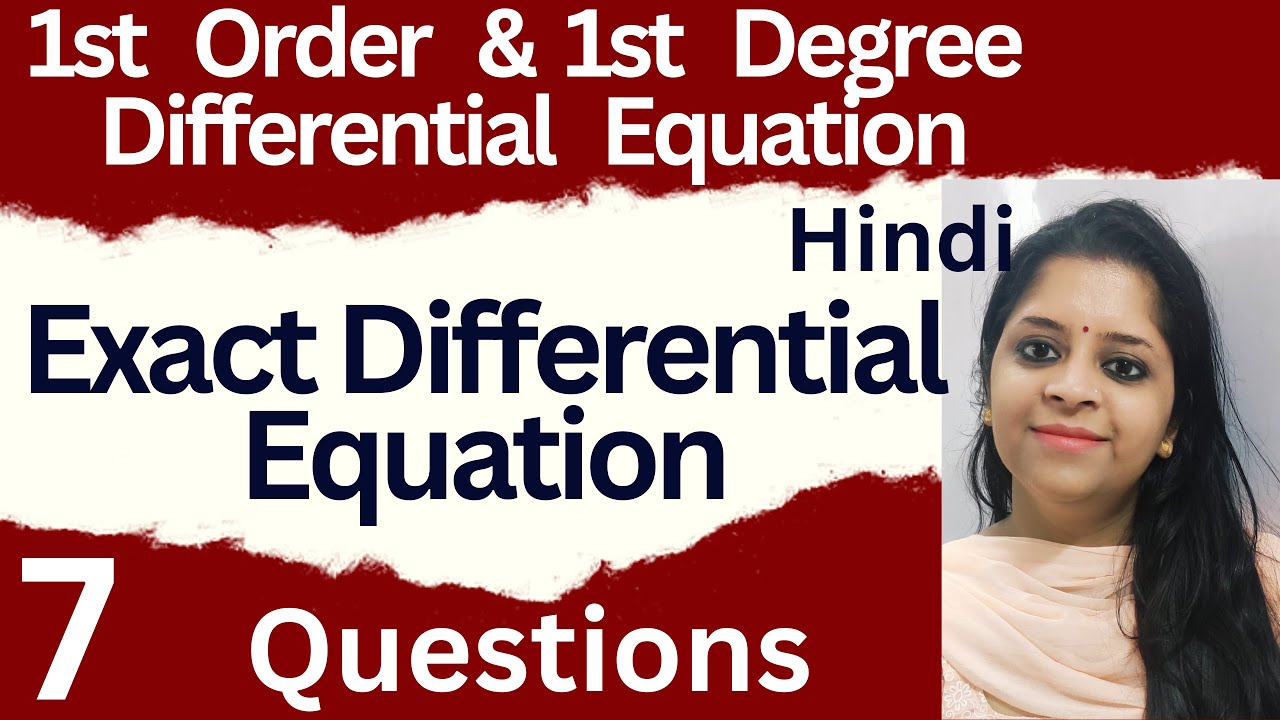 Exact Differential Equation| First Order And First Degree |Differential ...