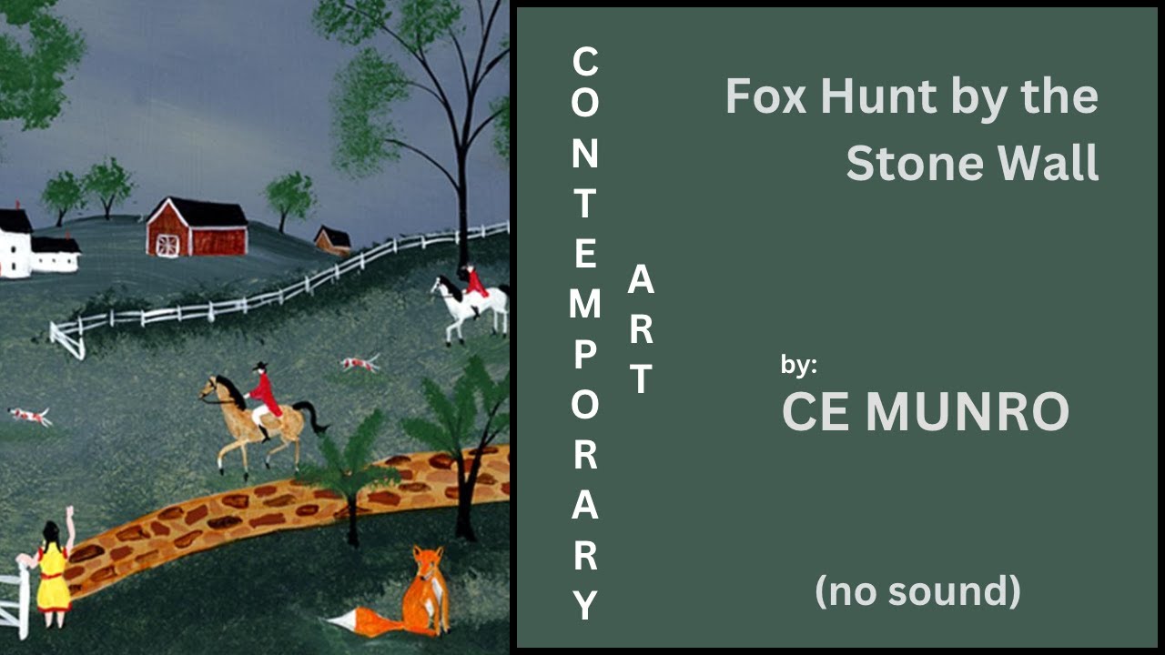 Contemporary Art | Fox Hunting by the Stone Wall | by CE Munro ...