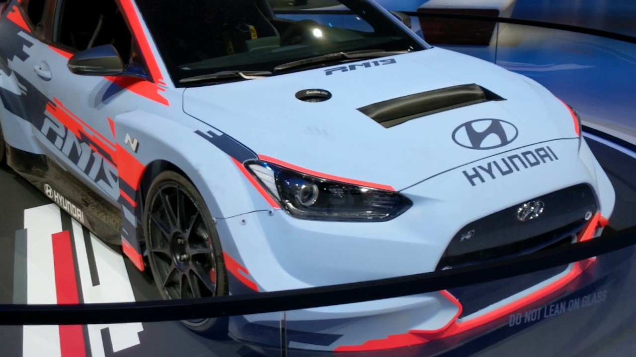 2019 LA Auto Show. Hyundai Veloster RM19. Гоночный Хёндэ Велостер на ...