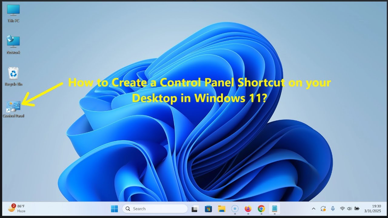 How to Create a Control Panel Shortcut on your Desktop in Windows 11 ...