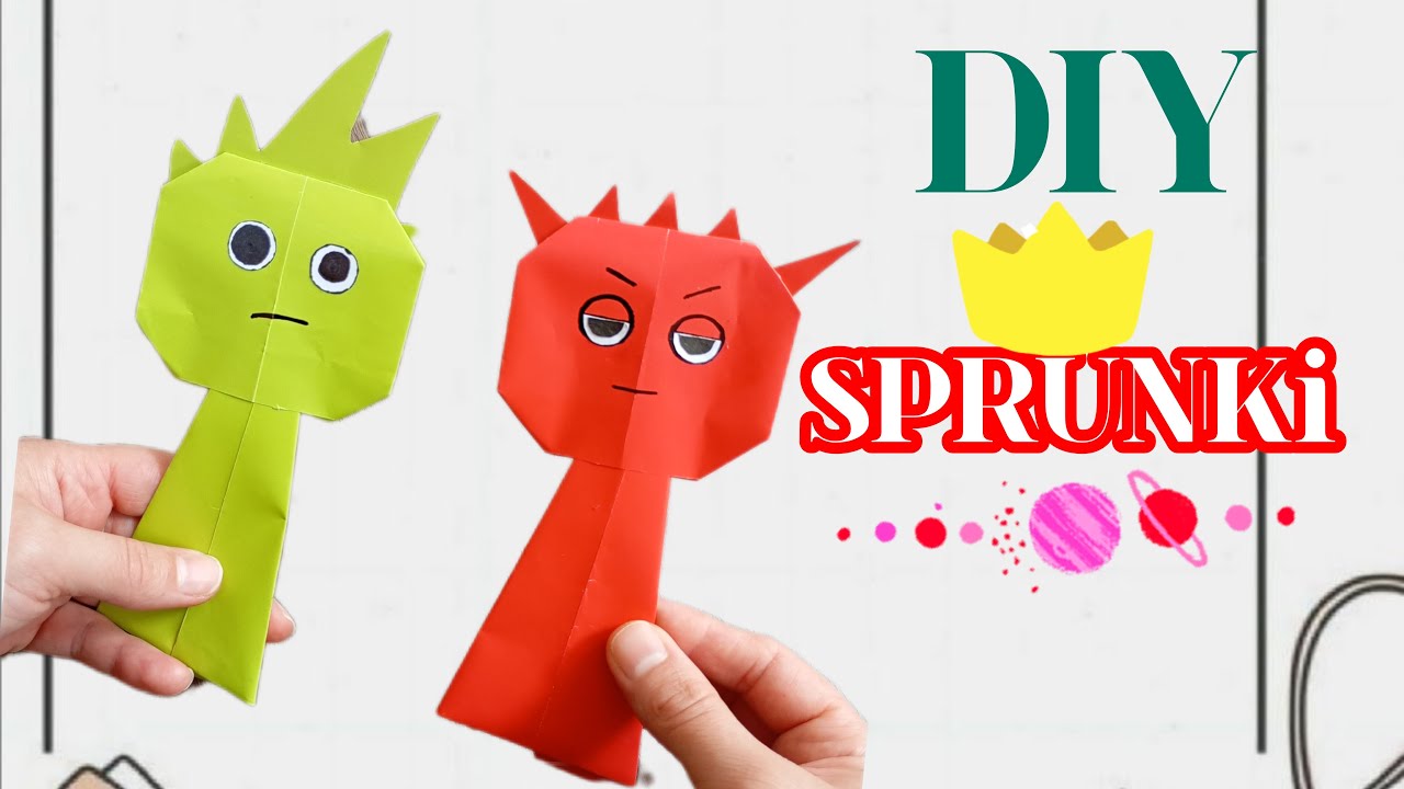 Origami paper sprunki incredibox/DIY origami sprunki - YouTube
