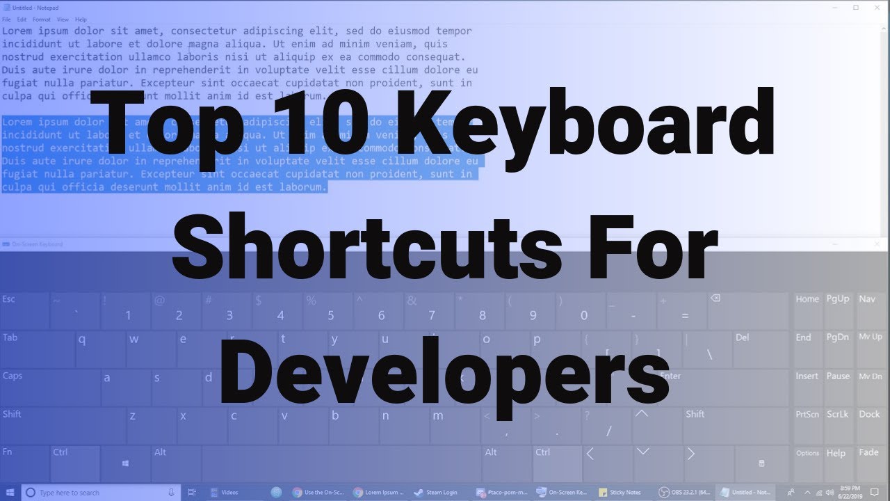 10 Keyboard Shortcuts You Need To Know As A Developer - YouTube