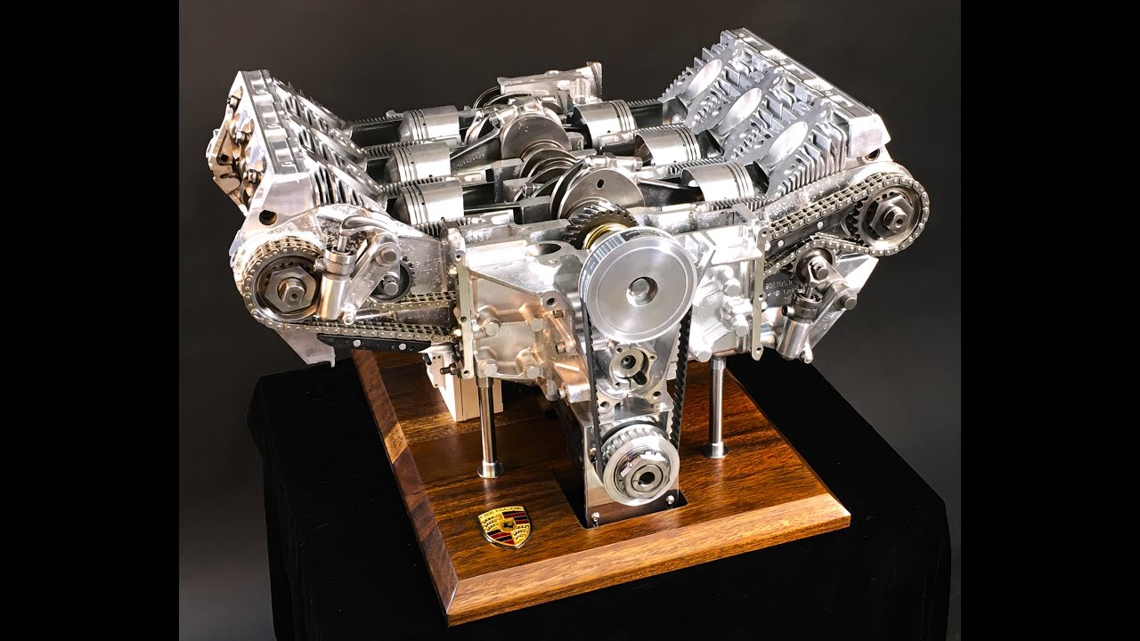 1968 Porsche 911 T Kinetic Engine Cutaway - YouTube