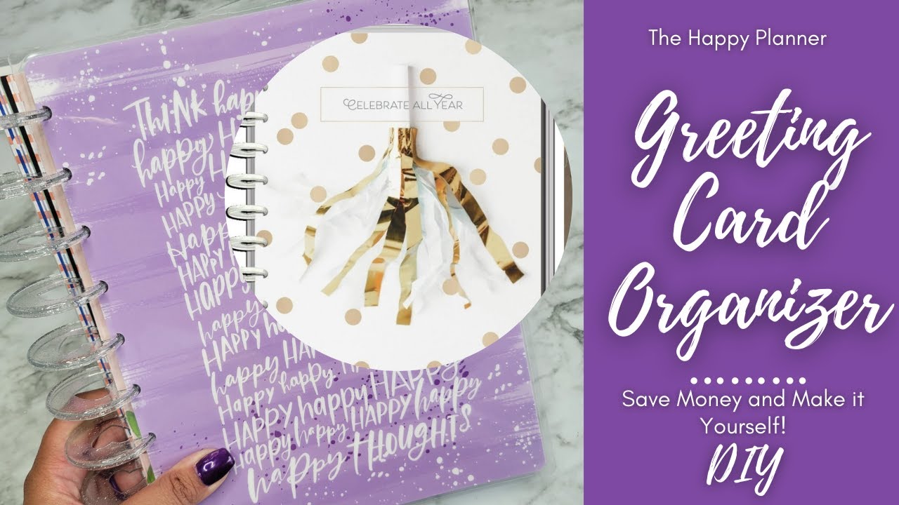 Quick DIY | Greeting Card Organizer | The Happy Planner - YouTube
