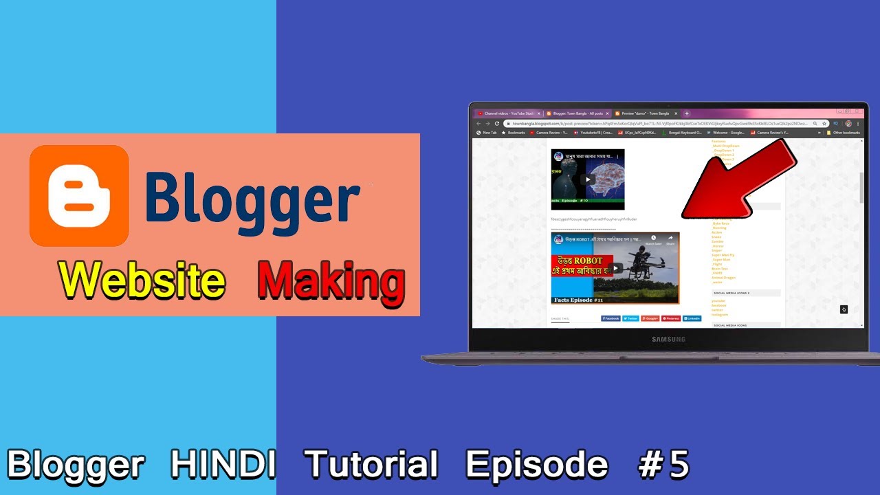 How To Embed A YouTube Video on Blogger Post || Youtube video ko ...