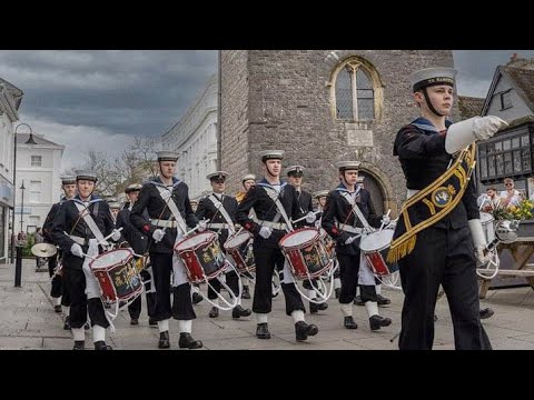 Massed Band of South West Area Sea Cadets at the HMS Triumph Freedom ...