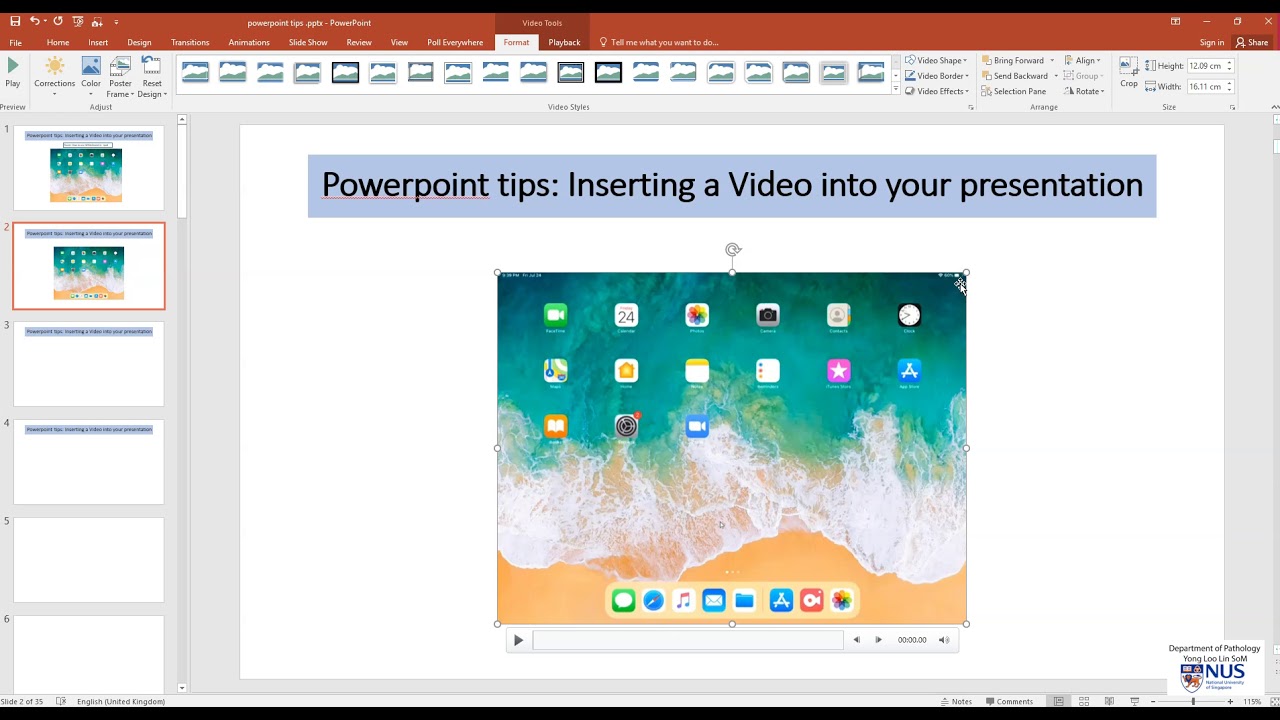 Powerpoint tips: Inserting/Linking a Video in Ppt without increasing ...