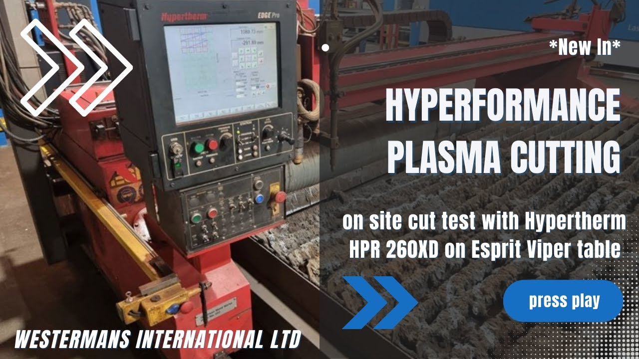 Hypertherm Plasma Cutter - CNC High Def Cut Test with HPR 260XD - YouTube