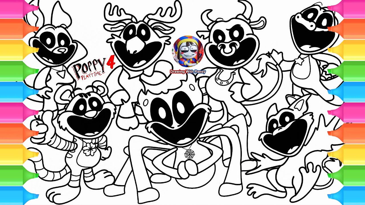 Poppy Playtime Chapter 4 New Coloring Pages / How to Color ALL NEW BIG ...