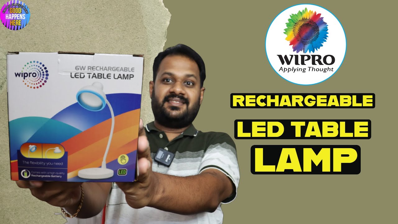 കിടു TABLE LAMP - Wipro Re-Chargeable LED Table Lamp - 3 Brightness ...