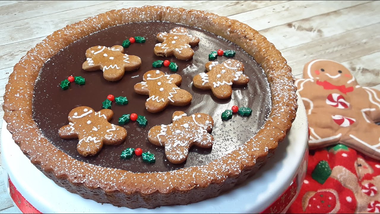 Gingerbread Chocolate Tart | Christmas Dessert - YouTube
