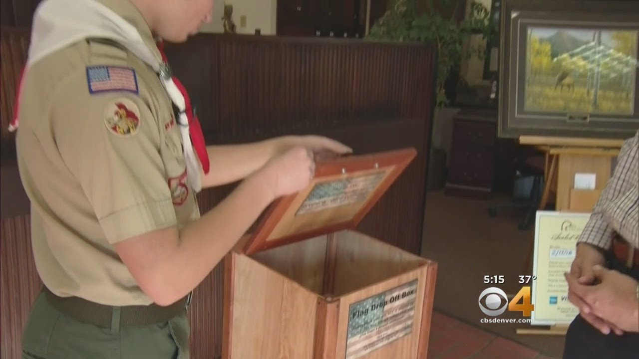 Eagle Scout Project Behind Collection, Retirement Of Flags - YouTube