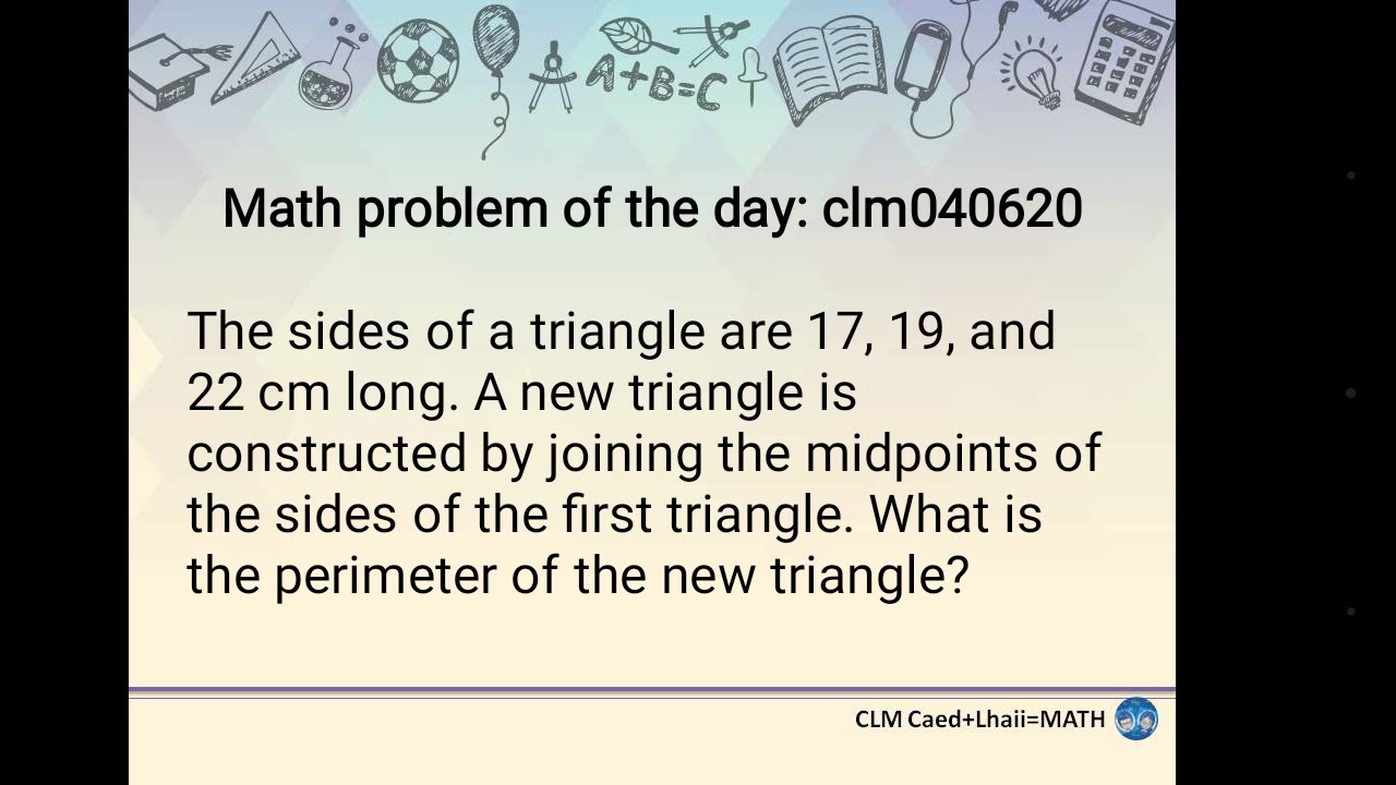 Triangle Midsegment Theorem (Solution to problem clm040620) - YouTube