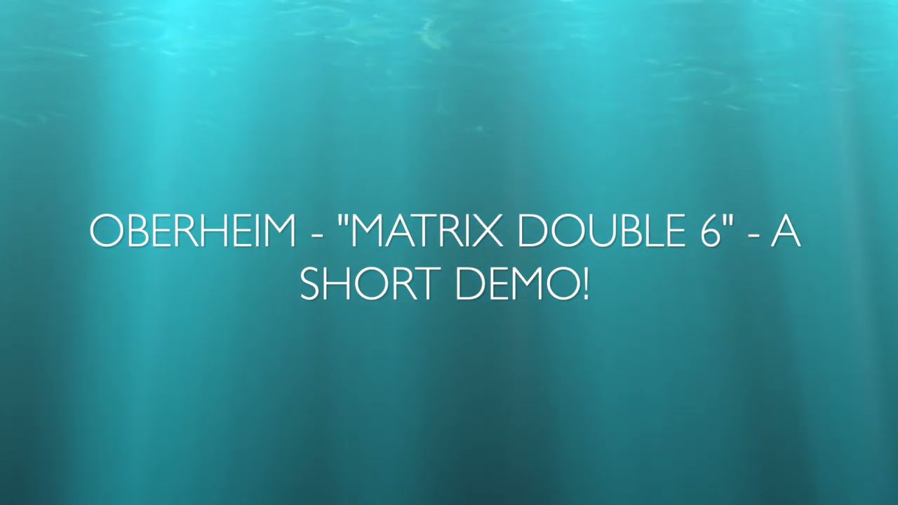 Matrix "Double 6" Demo Video - YouTube