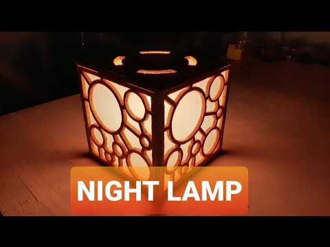 MAKE A NIGHT LAMP (SLEEP LIGHT) CIRCULAR PATTERN Using PLYWOOD - YouTube