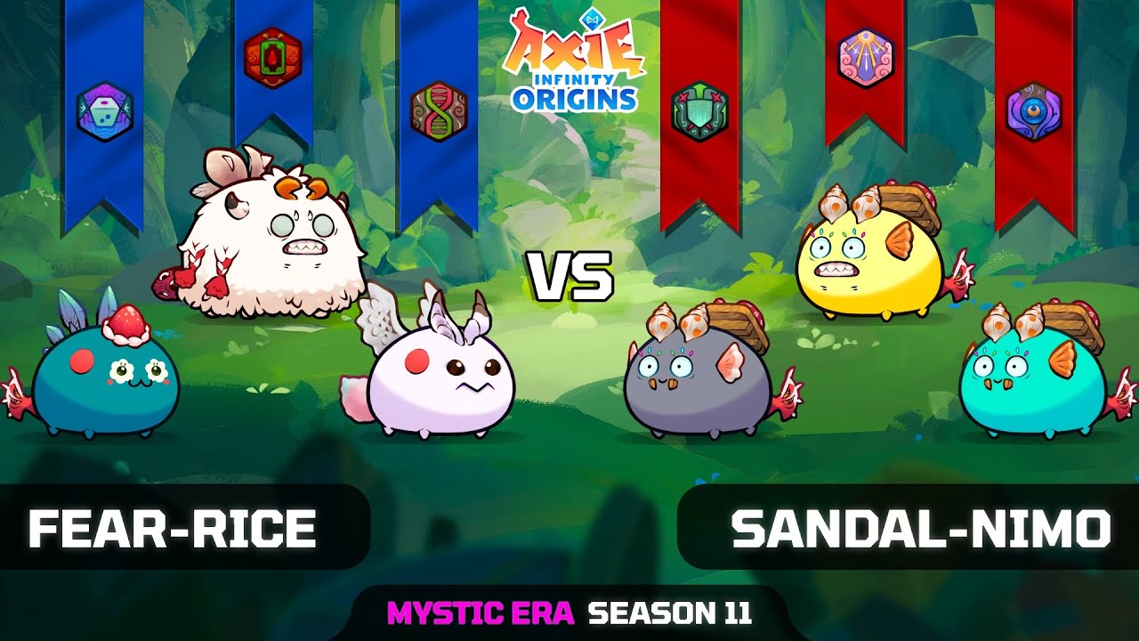 FEAR-RICE vs SANDAL-NIMO | SEASON 11 | AXIE INFINITY ORIGINS - YouTube